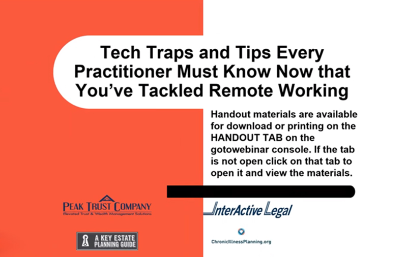 8 Tech Traps With Remote Working | Peak Trust Company