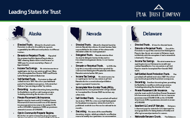 Leading States for Trusts | Best Directed Trust States